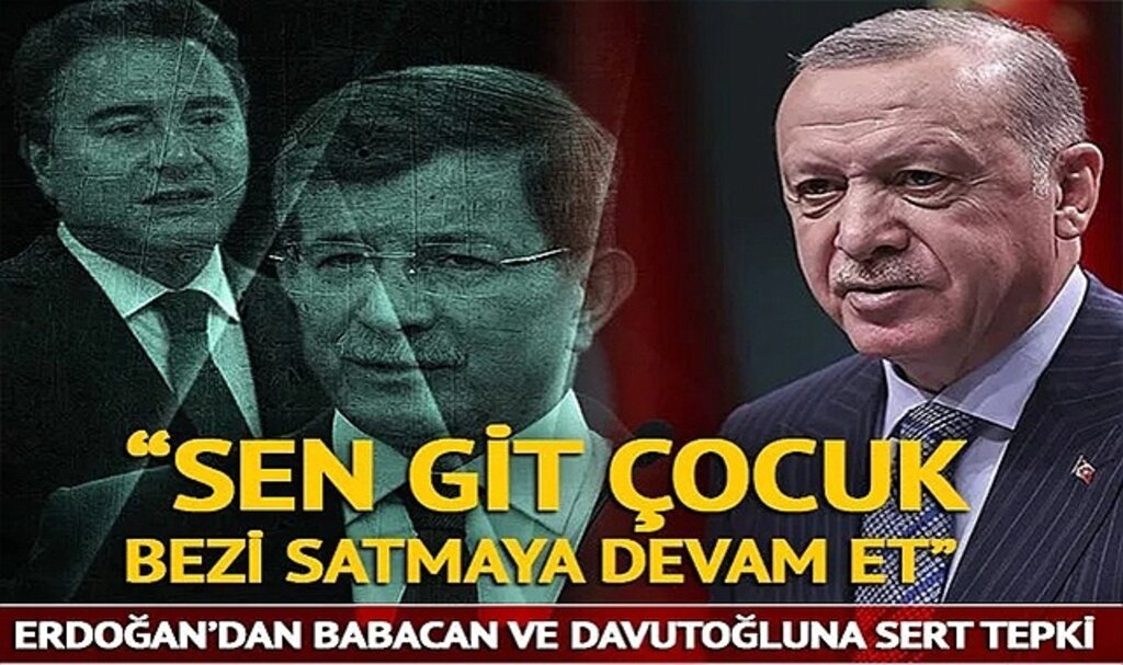 Erdoğan'dan Ali Babacan ve Ahmet Davutoğlu'na sert tepki! 'Sen git ... Erdoğan'dan Ali Babacan ve Ahmet Davutoğlu'na sert tepki! 'Sen git ...