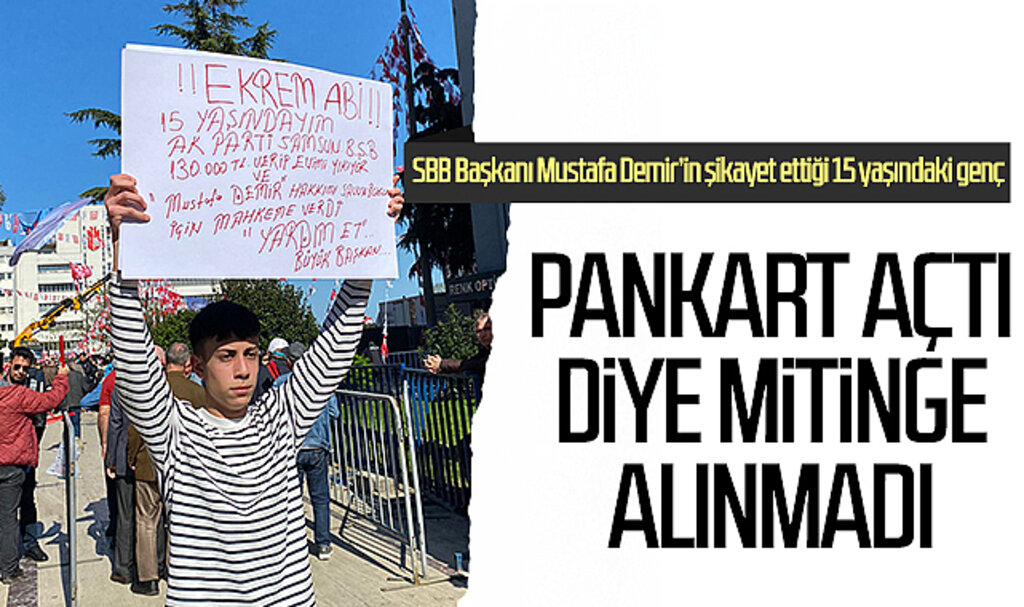 Pankart açtı diye mitinge alınmadı - SAMSUN HABER - Hedef Halk Gazetesi