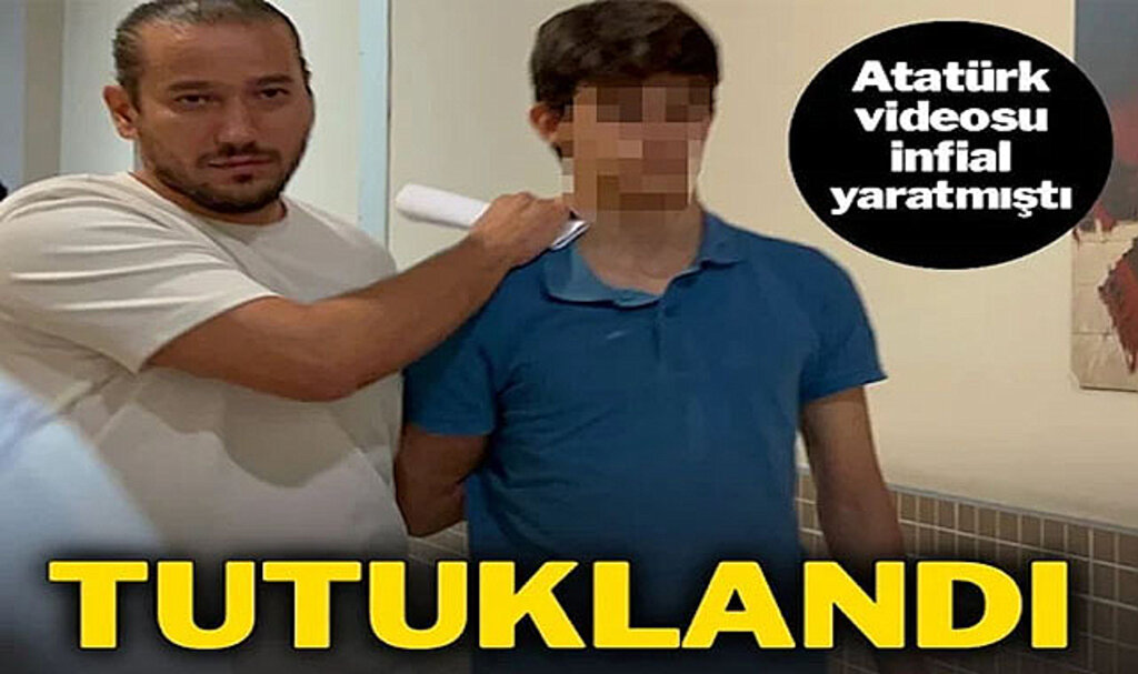 Atatürk’ün Fotoğrafına Uygunsuz Hareketler Yapan Şüpheli Tutuklandı ... Atatürk’ün Fotoğrafına Uygunsuz Hareketler Yapan Şüpheli Tutuklandı ...